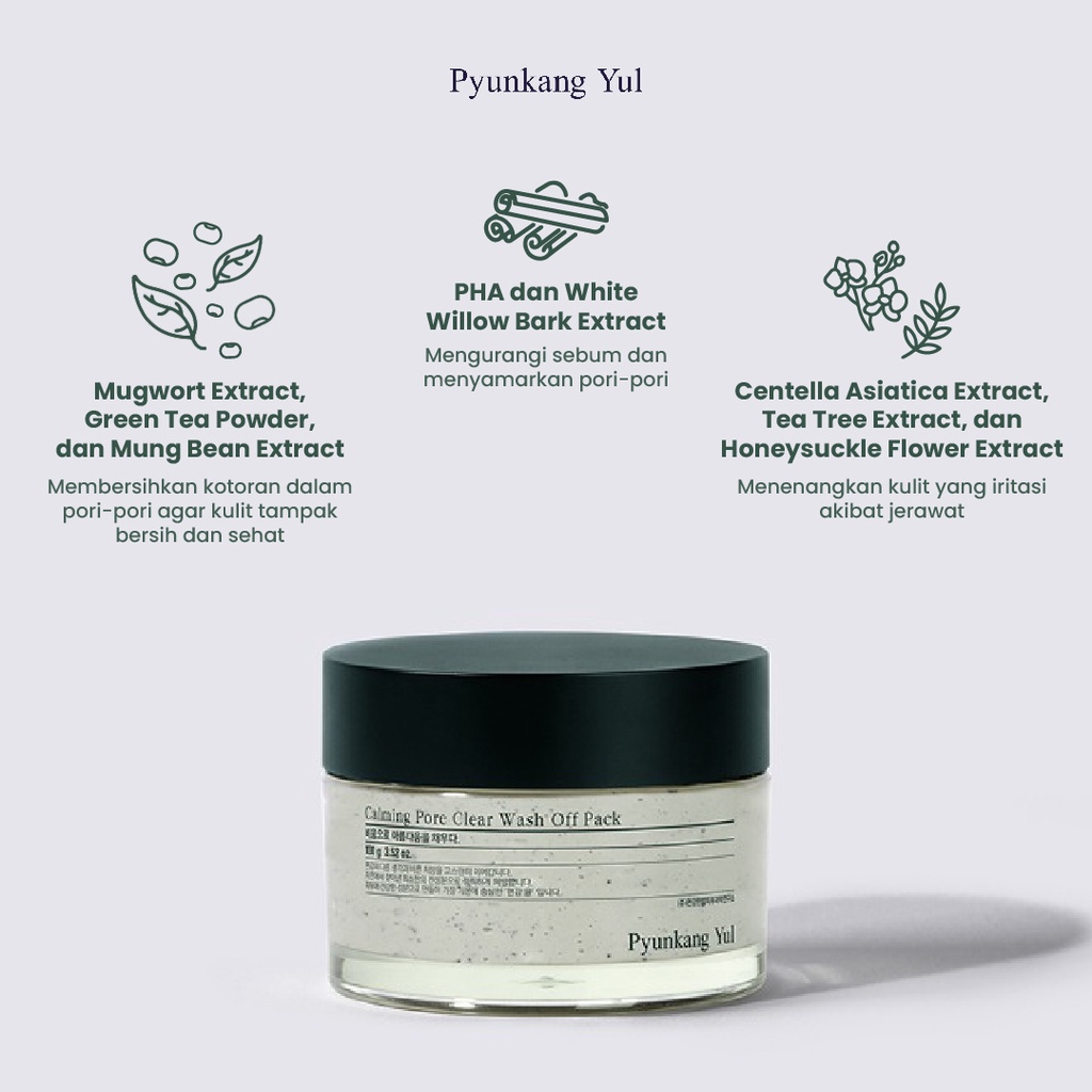 Jual PYUNKANG YUL Calming Pore Clear Wash Off Pack 100g | Shopee Indonesia