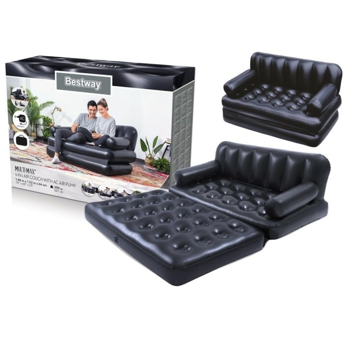 Jual BESTWAY 75056 SOFA ANGIN DOUBLE 5 IN 1 SOFA BED MULTIFUNGSI HITAM ...