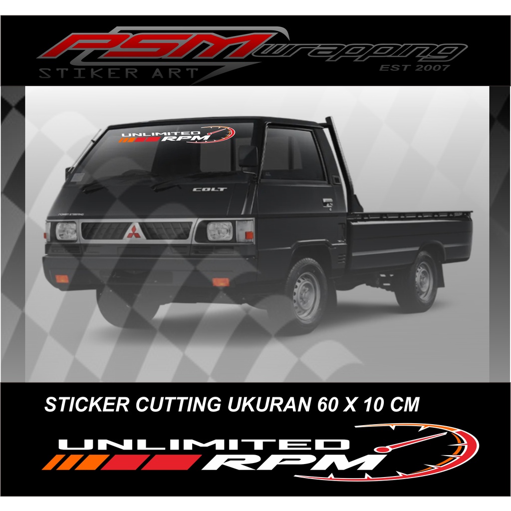 Jual CUTTING STICKER RPM UNLIMITED KEREN-UNTUK MOBIL pick up L300,Carry ...