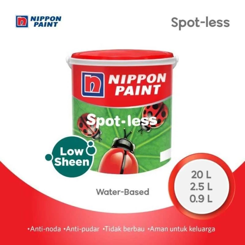 Jual [0,9 LITER] CAT TEMBOK INTERIOR NIPPON PAINT SPOTLESS BERBAGAI ...