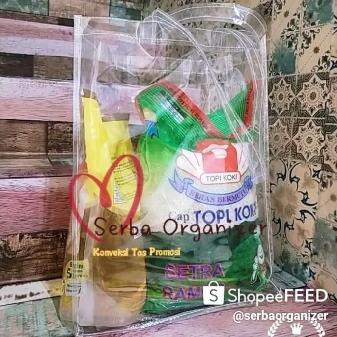 Jual 30x12x40 Goodie bag Besar tas mika souvenir transparan tas tenteng ...