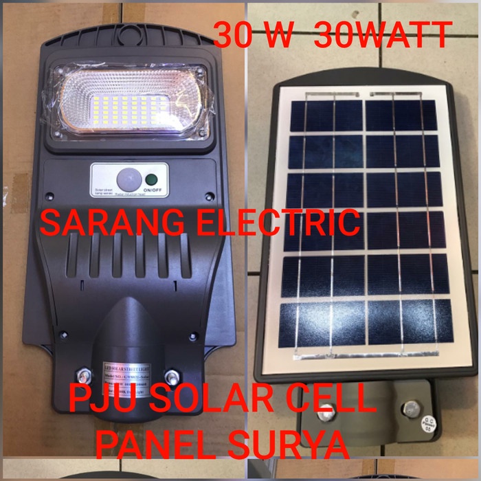 Jual Lampu jalan led solar cell 30w 30w pju solar cell panel surya ...