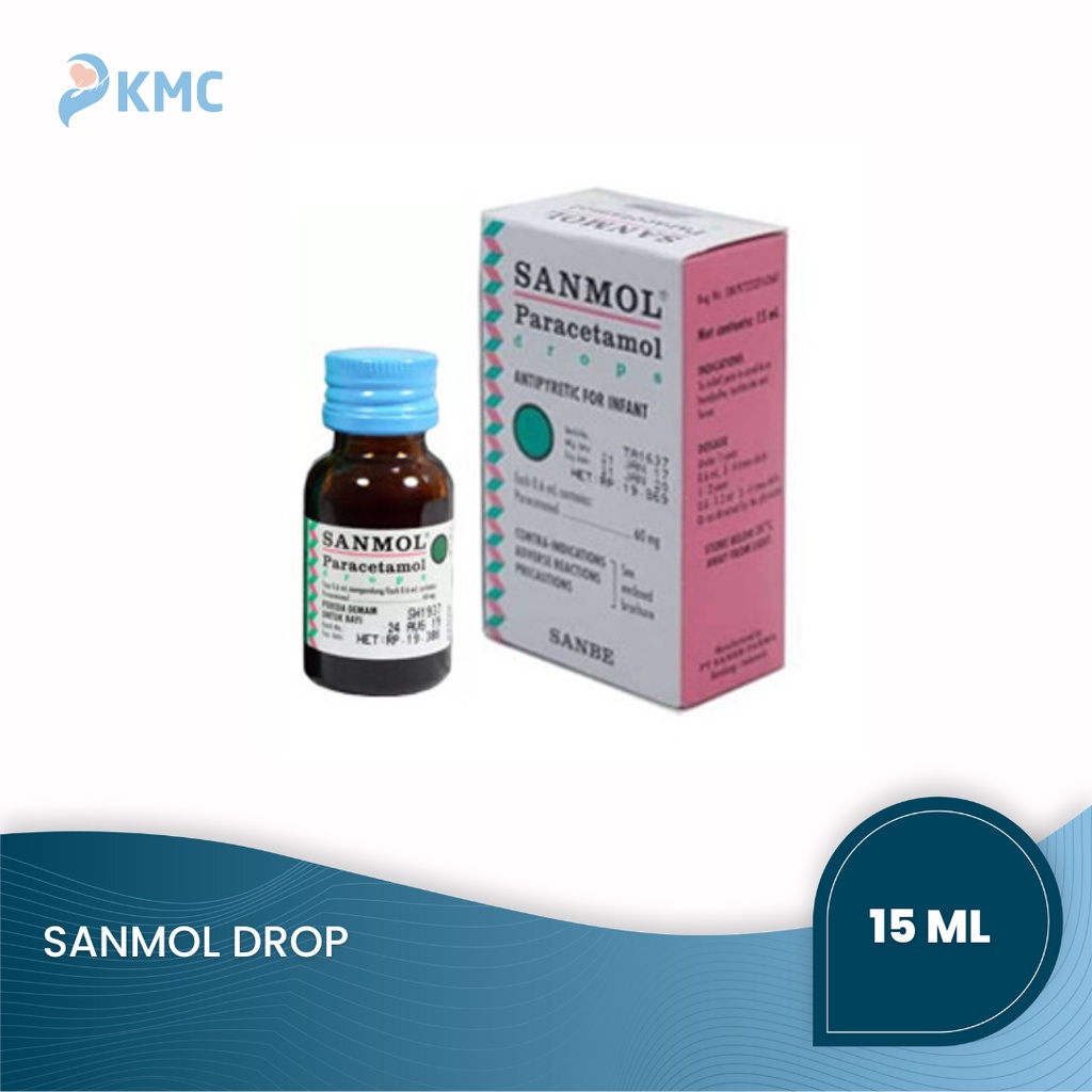 Jual Sanmol Drops 15ml Paracetamol Bayi | Shopee Indonesia
