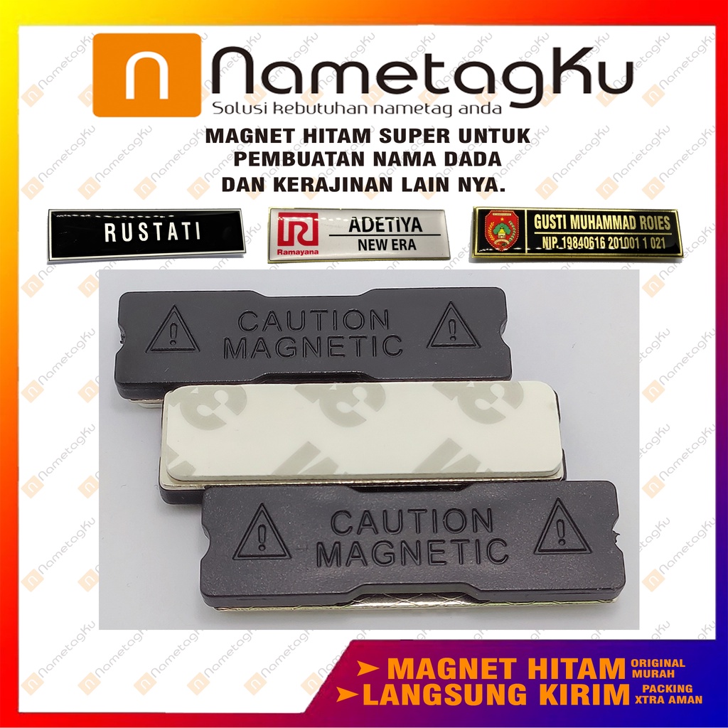 Jual Magnet Nama Dada/ Nametag /Caution Grade Super | Shopee Indonesia