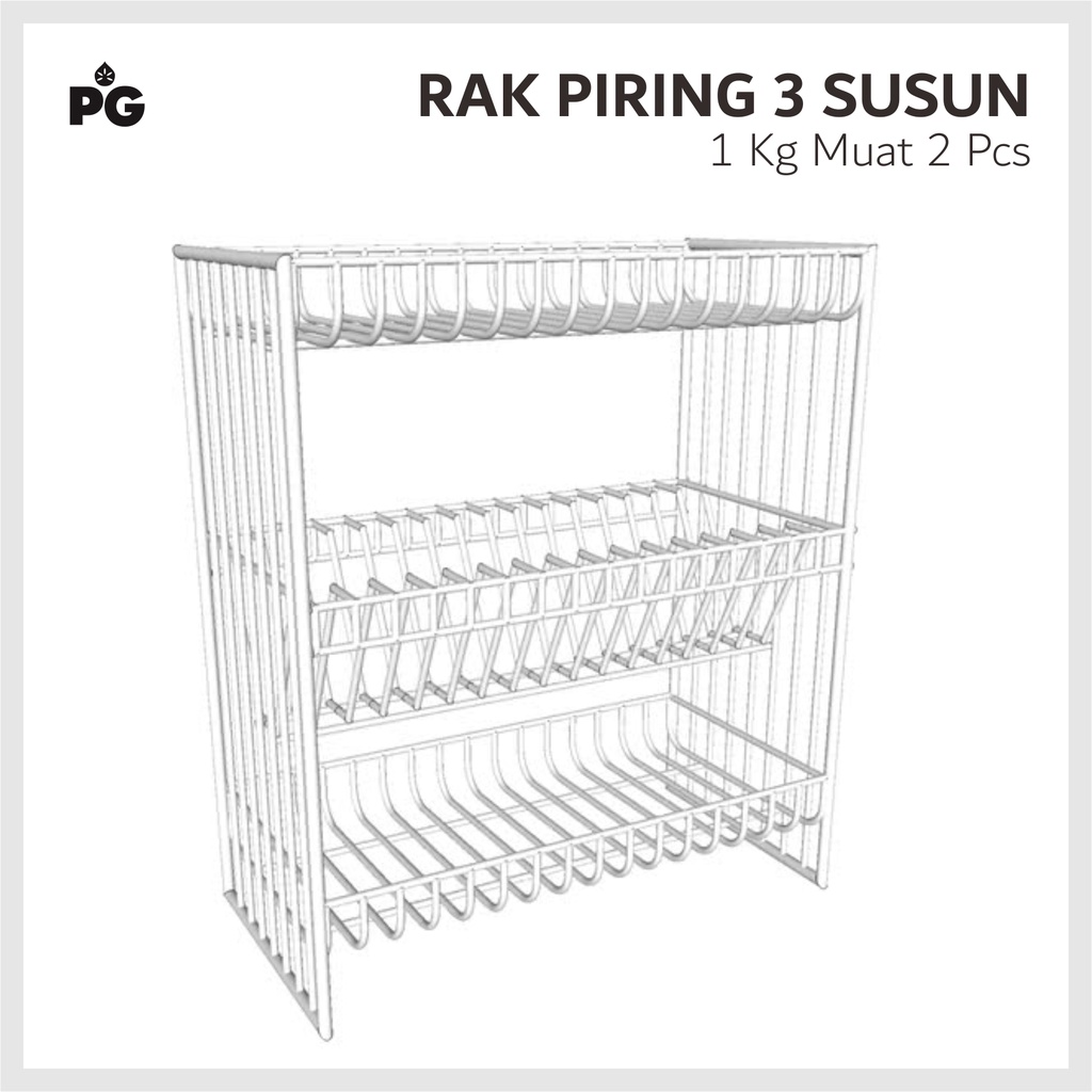 Jual Rak Piring Susun 3 Baris | Shopee Indonesia