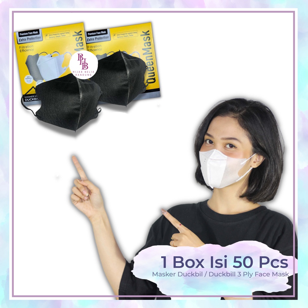 Jual Masker Duckbil / Duckbill 3 Ply Face Mask 1 Box Isi 50 Pcs ...