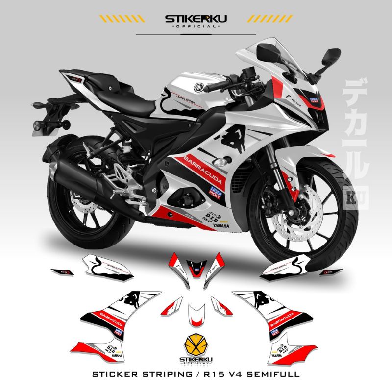 Jual Striping Stiker R15 V4/Decal Stiker Striping SemiFull Body Variasi ...