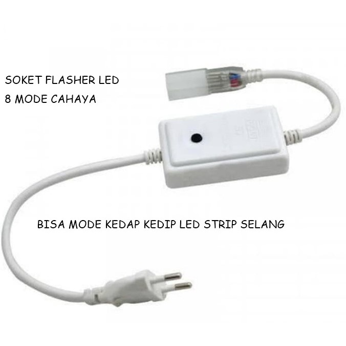 Jual FLASHER LED STRIP LAMPU SELANG 5050 2 PIN KAKI / KABEL POWER ...