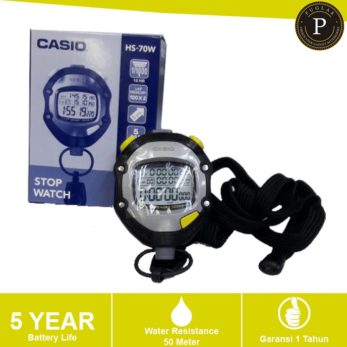 Jual Stw Stopwatch Casio Hs70W - Alat Pengukur Waktu Stop Watch Casio Hs-70W | Shopee Indonesia