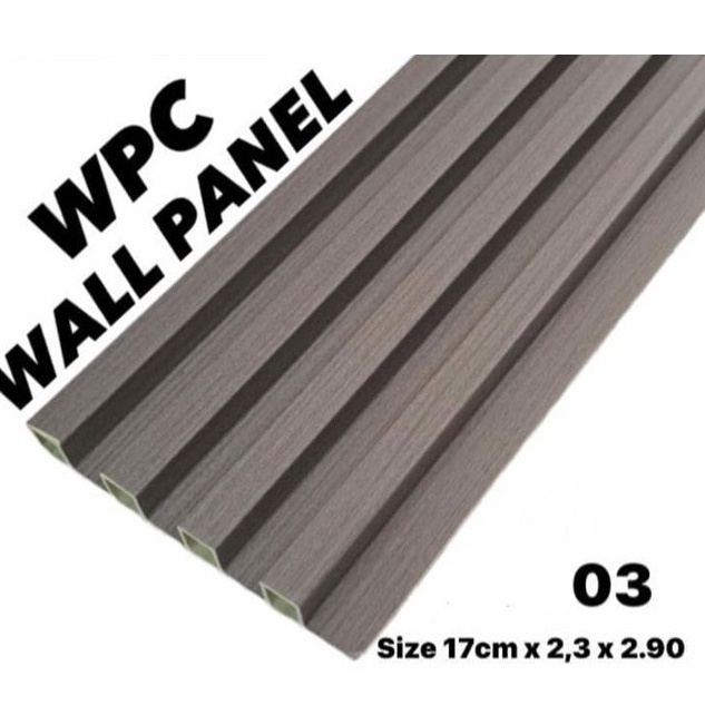 Jual WPC Wallpanel / woodpanel 2,3cm panjang 2,9m x 17cm bahan anti air ...