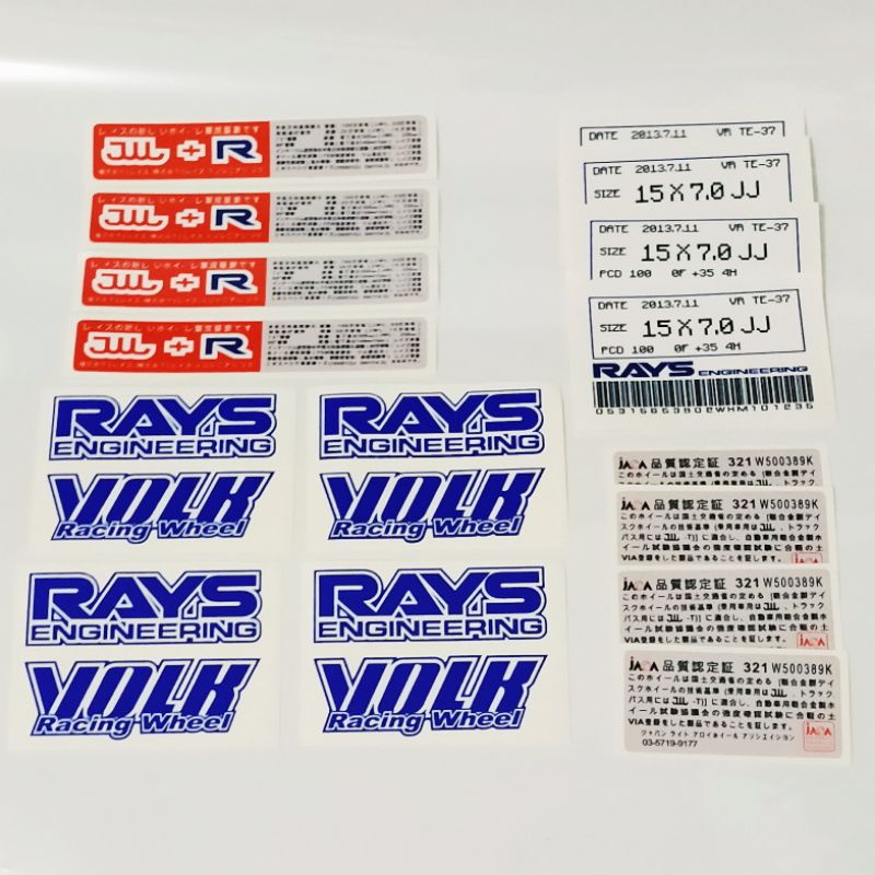 Jual custom sticker velg te37 dan spec original look | Shopee Indonesia