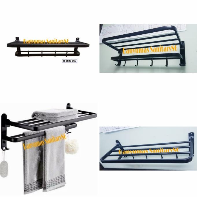 Jual Rak Handuk Stainles hitam/tempat handuk 6 baris TRITON 3020 BCC ...