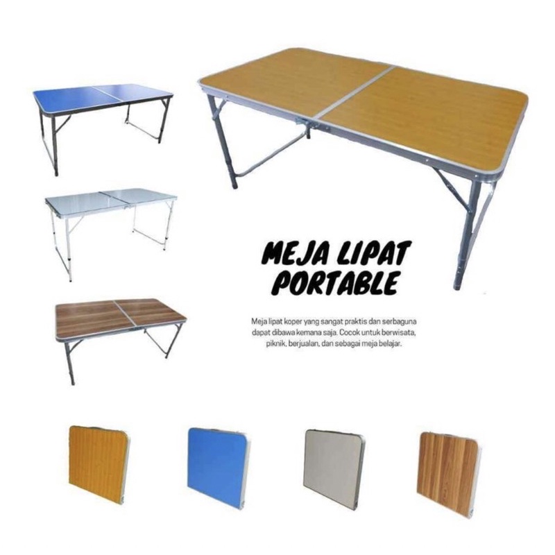 Jual Meja lipat portable / meja jualan / meja koper / meja lipat | Shopee Indonesia