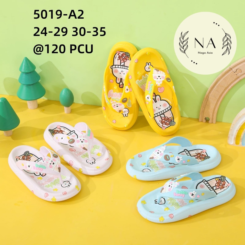 Jual Sandal jepit anak perempuan chibi good luck 5019-A1 (24-35)sandal ...