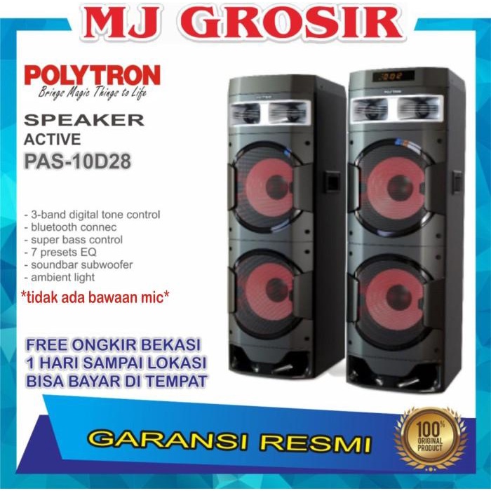 Jual POLYTRON SPEAKER AUDIO PAS 10D28 PAS10D28 USB BLUETOOTH | Shopee ...