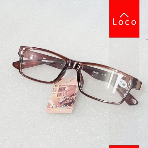 Jual Kacamata Plus Kacamata Baca Frame Plastik Coklat | Shopee Indonesia