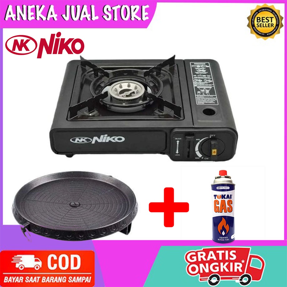Jual PAKET BARBEQUE/BBQ SET Kompor Portable NIKO+Koper+Bulgogi Bulat ...