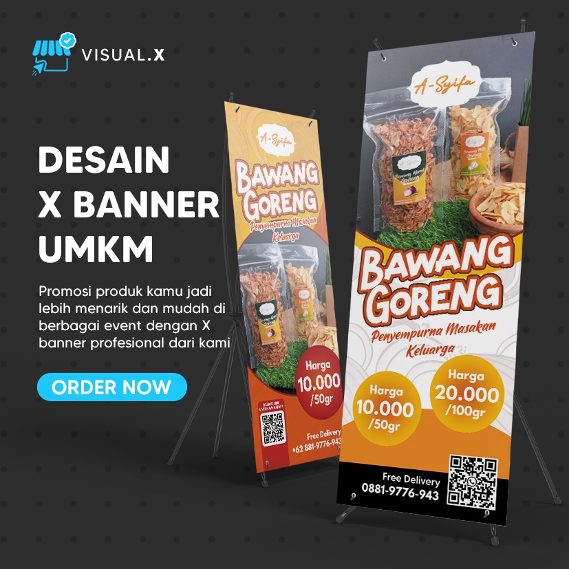 Jual Jasa Desain X Banner Event & Promosi ukuran 60x160cm Murah ...