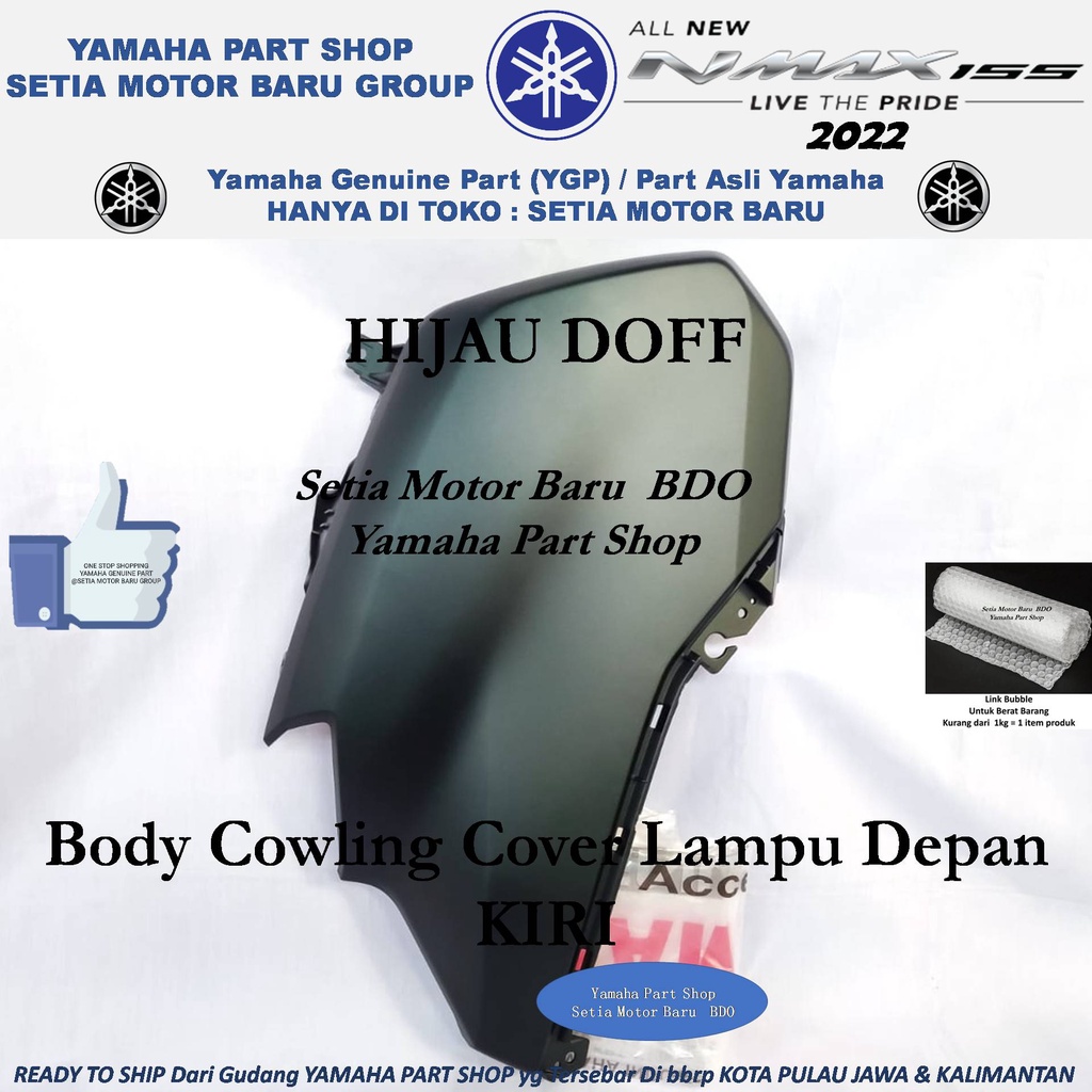 Jual Body Bodi Cowling Lampu Depan Hijau DoffKiri All New Nmax N Max ...