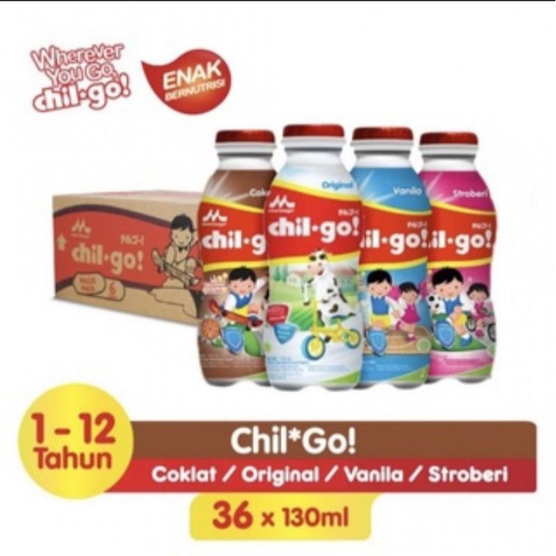 Jual MORINAGA CHIL-GO MIX RASA Botol 130ml (1Dus isi 36pcs) | Shopee Indonesia