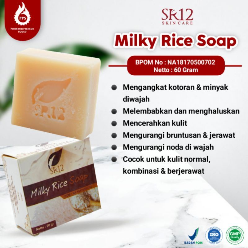 Jual MILKY RICE SOAP SR12 / SABUN WAJAH KOMBINASI | Shopee Indonesia