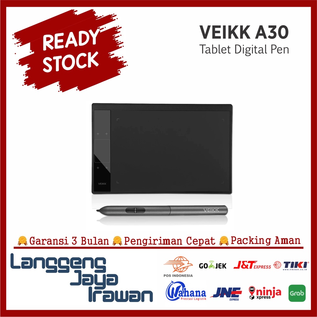 Jual VEIKK A30 Digital Graphic Drawing Tablet 10x6 inches 250 RPS ...