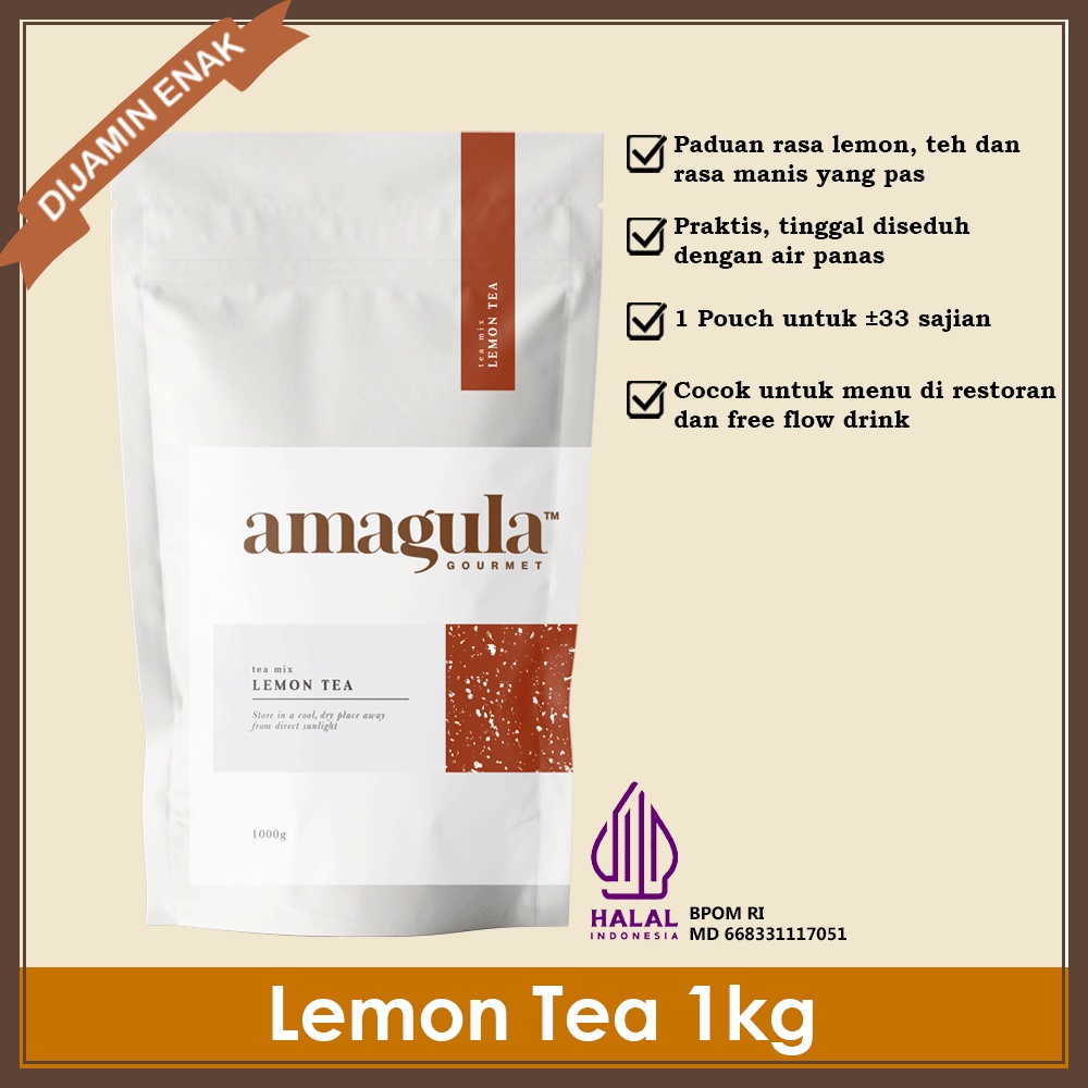 Jual BUBUK MINUMAN PREMIUM RASA LEMON TEA 1000g - AMAGULA – SERBUK TEH ...