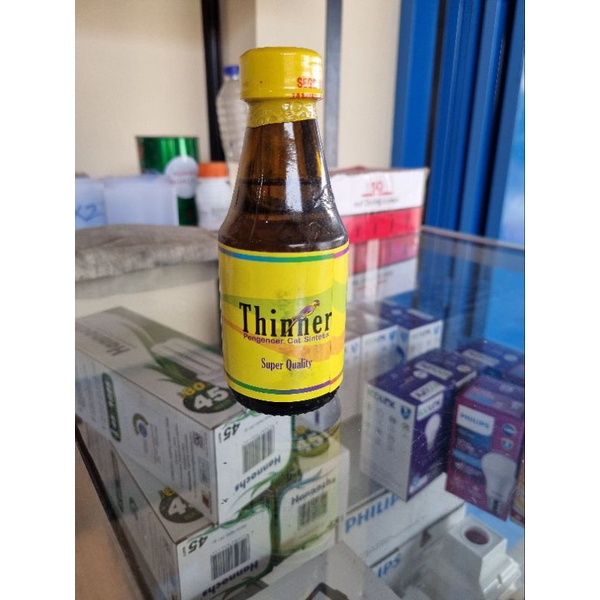 Jual Thinner botol kecil / pengencer cat / pelarut cat | Shopee Indonesia