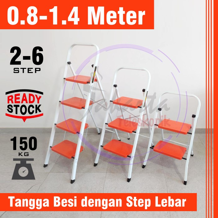 Jual Tangga Tangga Lipat Besi Dengan Step Lebar 2 - 4 Step / Tangga ...