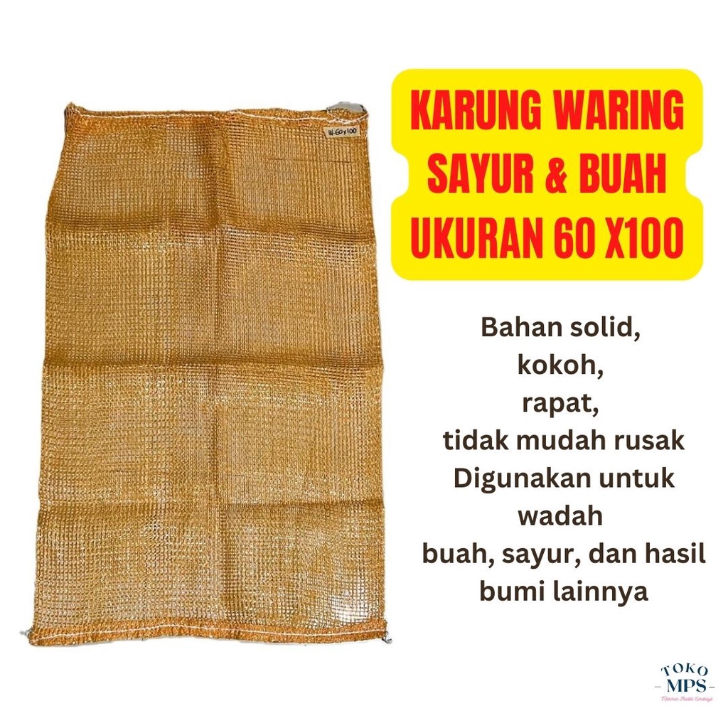 Jual KARUNG WARING BUAH & SAYUR UK. 60 X 100 ORANYE MERK MULYANA.(MIN ...