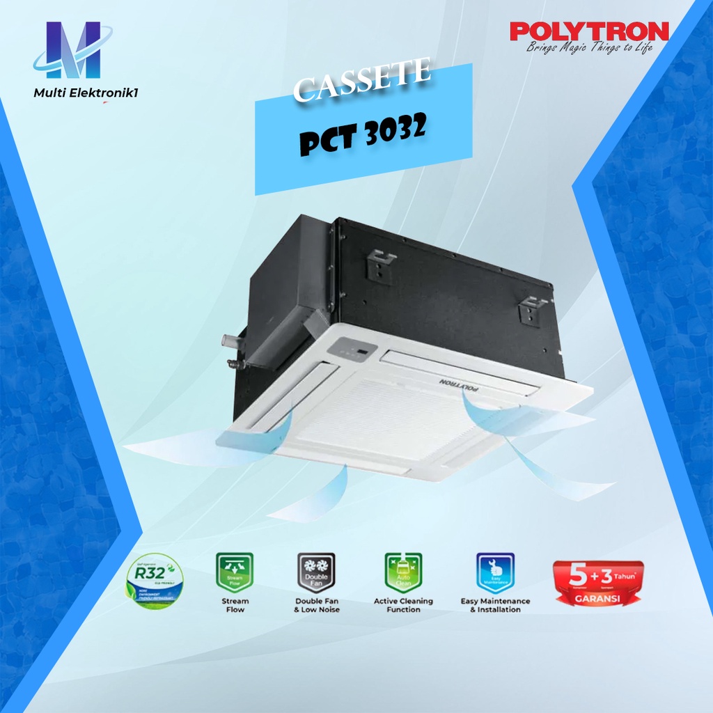 Jual AC CASSETTE POLYTRON 3 PK PCT-3032 | Shopee Indonesia