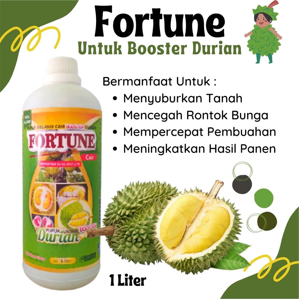 Jual Pupuk Durian, Pupuk Durian Agar Cepat Berbuah, FORTUNE CAIR DURIAN 1 LITER | Shopee Indonesia