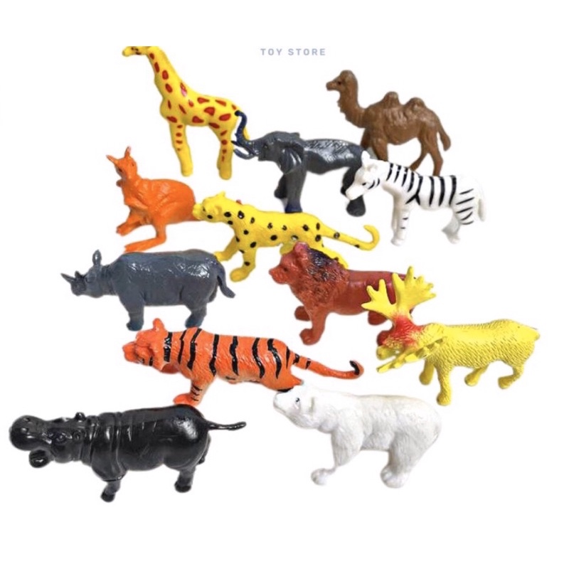 Jual MAINAN MINIATUR BINATANG ISI 12 pcs (MINI) | Shopee Indonesia