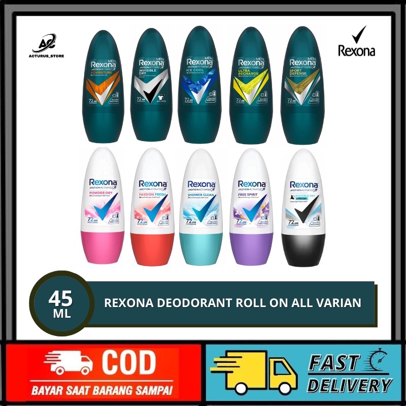 Jual Rexona Men & Women Deodorant Roll On 45 ml All Varian | Shopee Indonesia