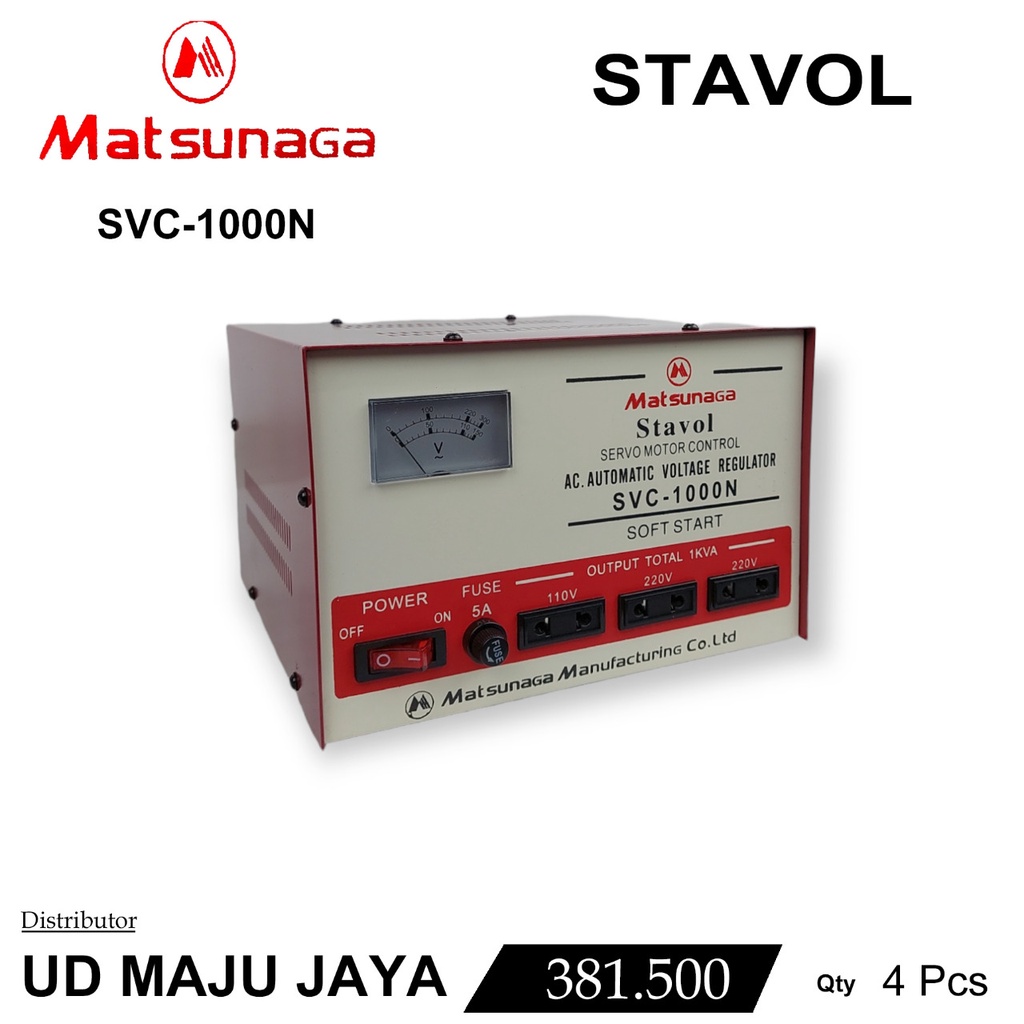 Jual Stabilizer Matsunaga 1000 watt/Stavol SVC-1000N /Matsunaga 1000VA | Shopee Indonesia