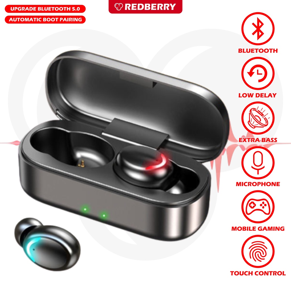 Jual TWS S9 headset Bluetooth Pure BASS Stereo music gaming wireless ...