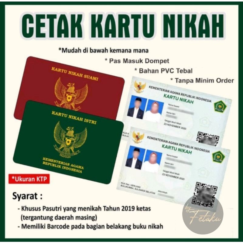 Jual KARTU NIKAH SUAMI ISTRI | Shopee Indonesia