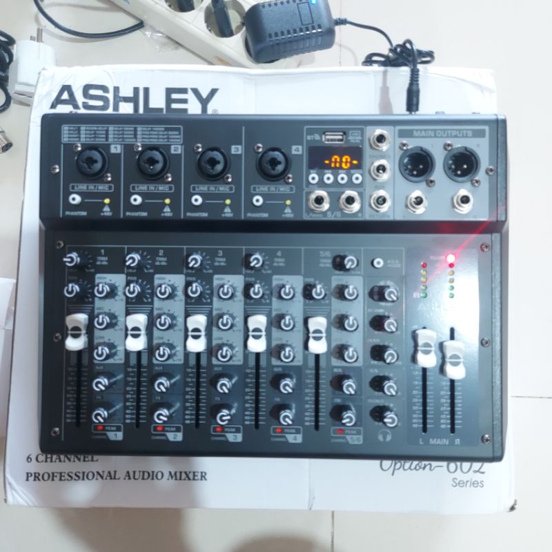 Jual Mixer ASHLEY OPTION 602 Original Bluetooth-PC Soundcard | Shopee Indonesia