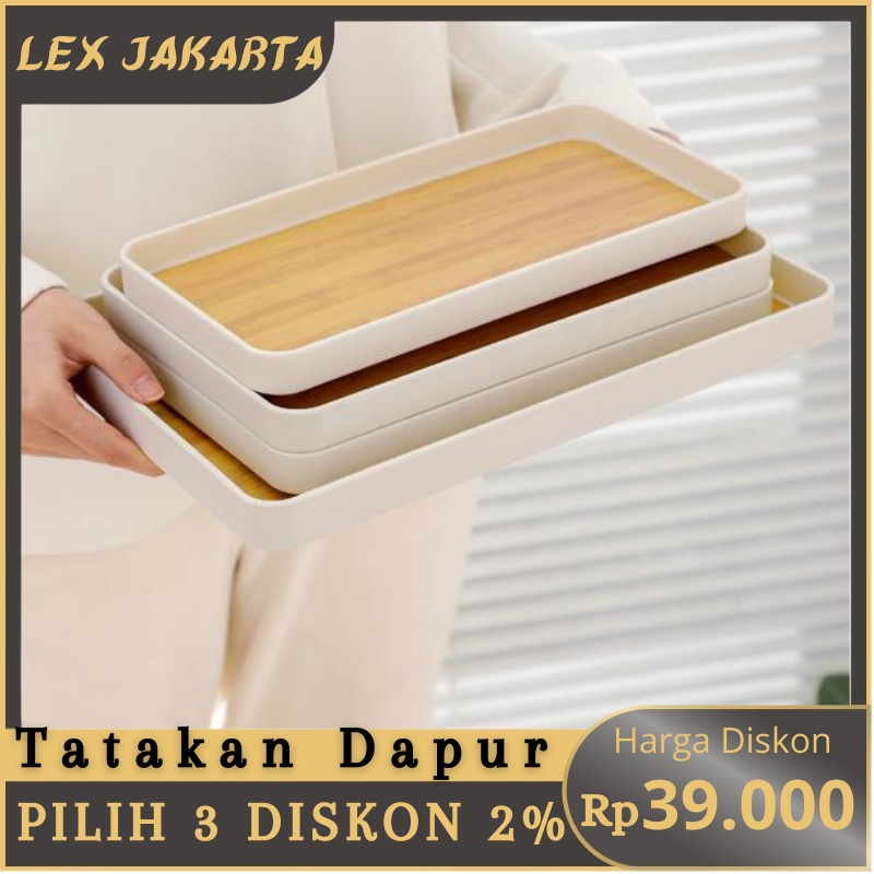 Jual LEXJAKARTA Rectangle Tray Tatakan Persegi Panjang Tatakan Dapur ...
