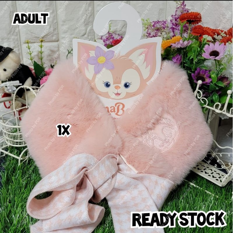 Jual Muffler Syal Pita Bulu Pink Peach Dewasa Disney Karakter Lina Bell ...