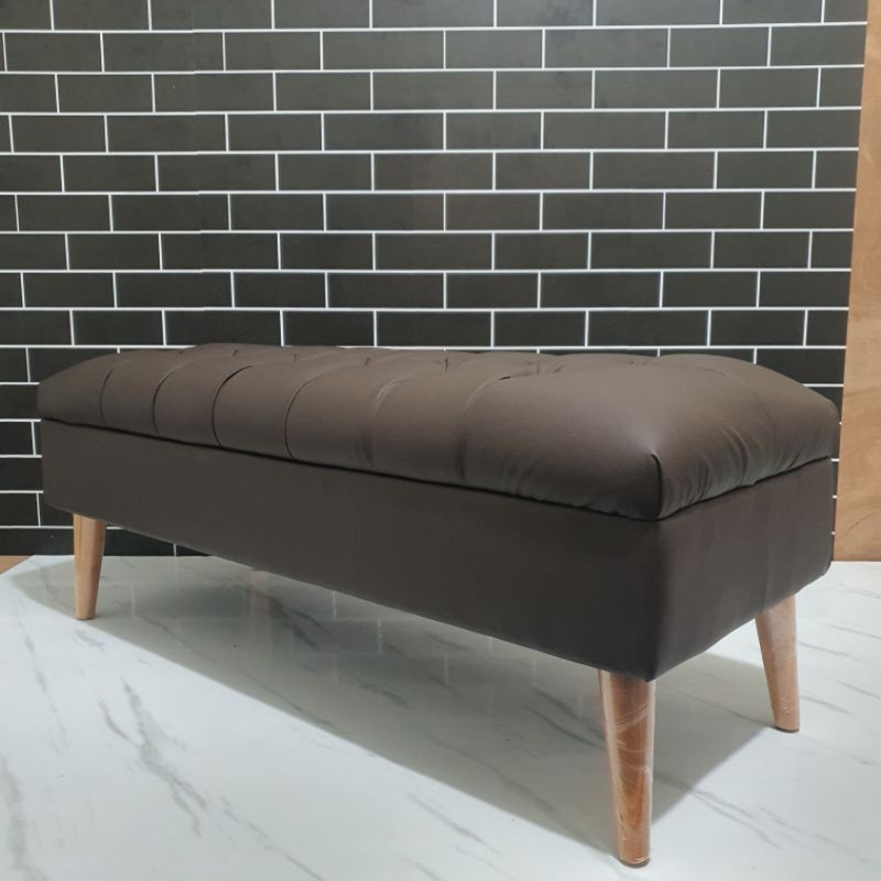 Jual 0SCAR KULIT - SOFA BENCH MINIMALIS / STOOL KULIT PANJANG / sofa ...