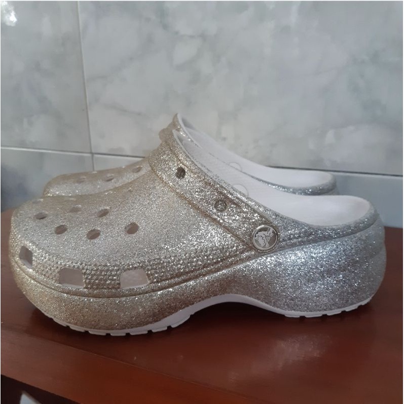 Jual Crocs Classic Platform Ombre Glitter Clog Original | Shopee Indonesia