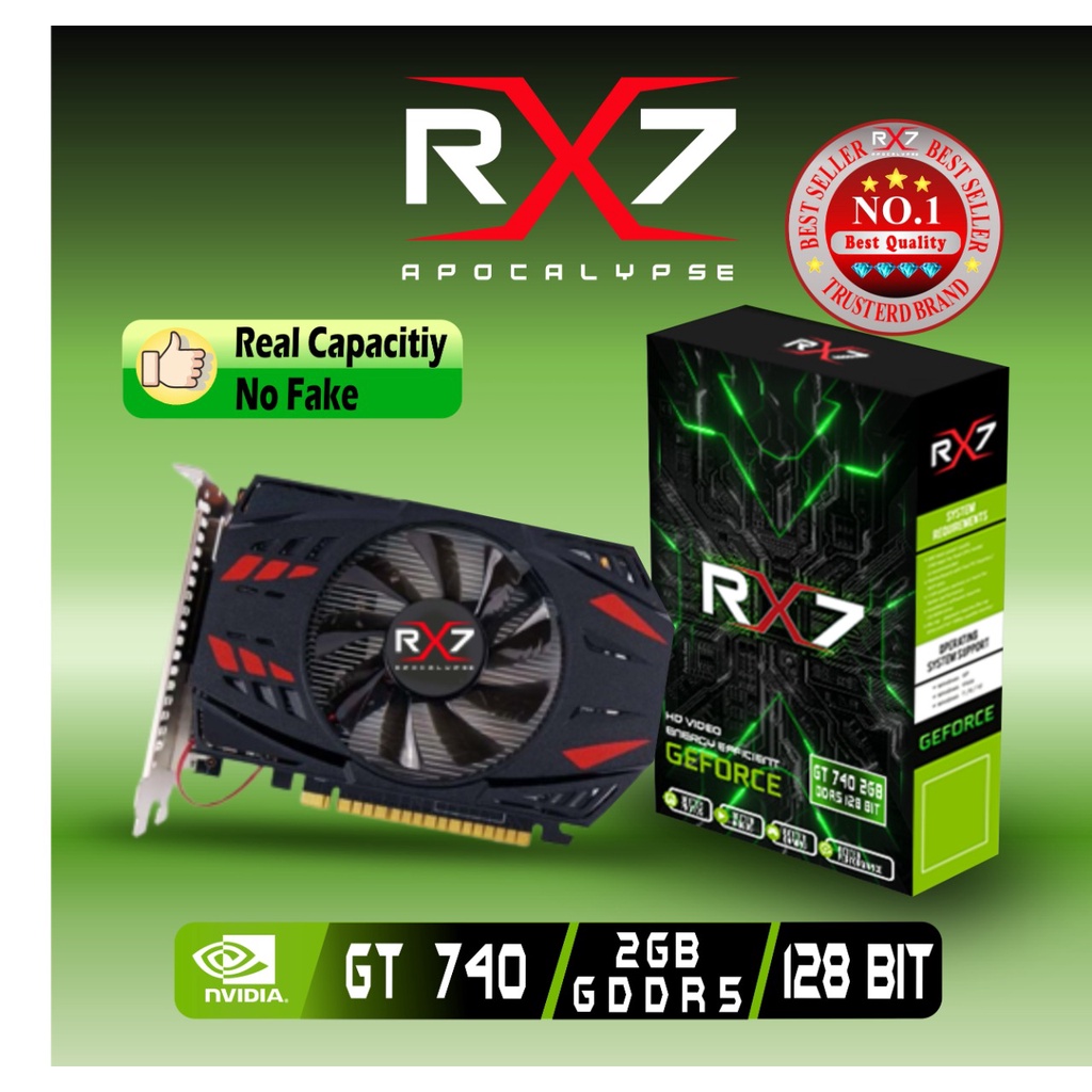 Jual VGA RX7 GT740 2GB GDDR5 128 BIT REAL CAPACITY RESMI GARANSI 1 ...