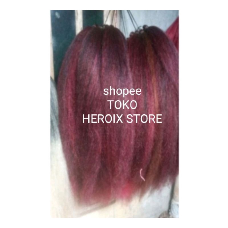 Jual Rambut cemara warna brontok maron/cemara maron brontok/cemara ...