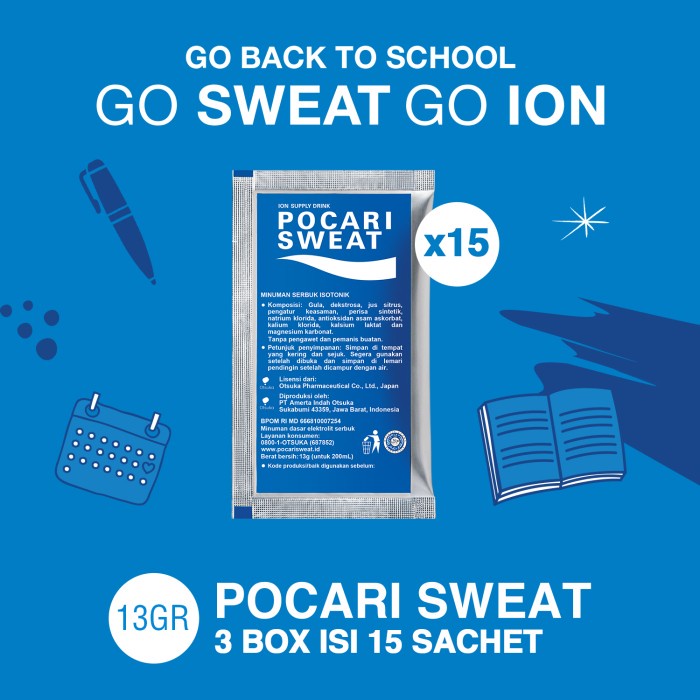 Jual POCARI SWEAT SACHET 13gr 3 box (15 sachet) | Shopee Indonesia