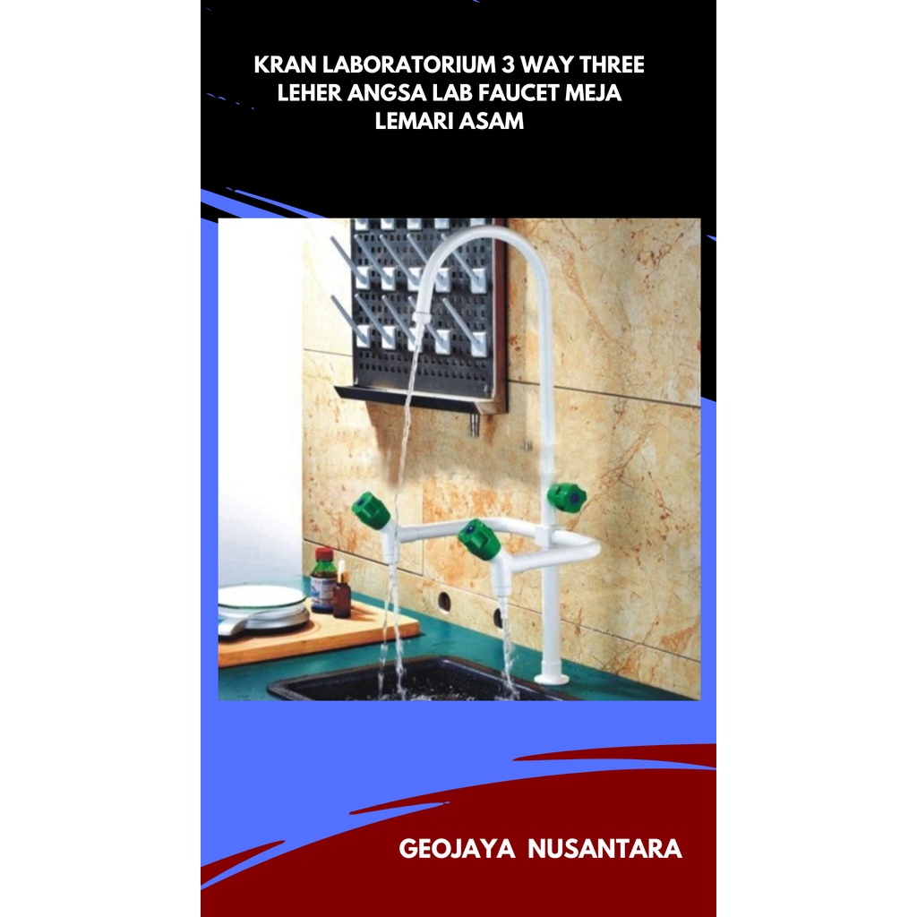 Jual Kran Laboratorium 3 way three Leher Angsa Lab Faucet Meja Lemari Asam | Shopee Indonesia