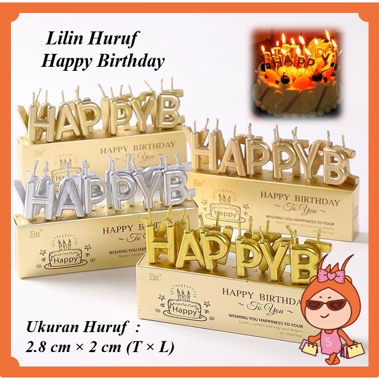 Jual Reseller Welcome - Li5569 Lilin Tulisan Happy Birthday / Lilin ...