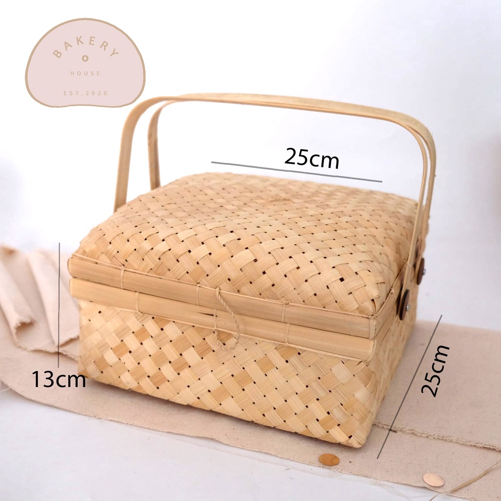 Jual NEW // BESEK KOTAK BAMBU SOKASE GAGANG / WADAH MAKANAN PIKNIK ...