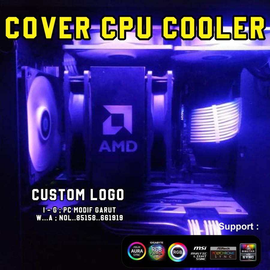 Jual CPU COOLER Heatsink cover LED RGB logo bebas | Shopee Indonesia