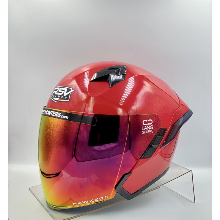 Jual RSV HELM SV300 RED GLOSSY SOLID - RSV SV300 HALF FACE - HELM RSV ...
